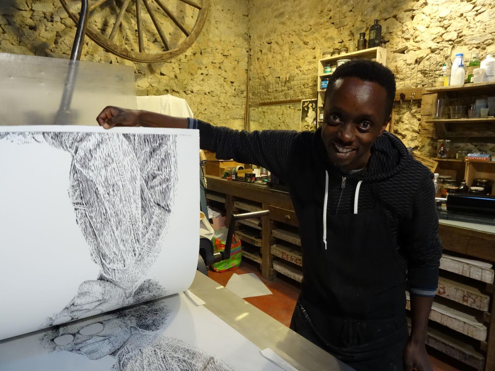 Rencontre avec Evans Mbugua à l'Atelier le Grand Village - Artskop